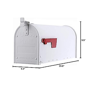 Gibraltar Mailboxes ADM11W01 Admiral Mailbox, Medium, Textured White