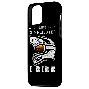 iPhone 12 mini Mountain Bike Helmet with Downhill Goggles for Electric MTB Case