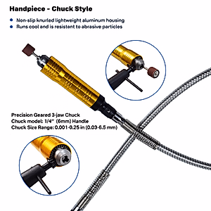 CTISMICE 780W Flex Shaft Rotary Tool, 500-25000RPM Flexible Shaft Grinder Kits with Variable Speed Foot Pedal and 110pcs Accessories for Grinding Polishing Sanding Deburring Cutting Buffing Finishing