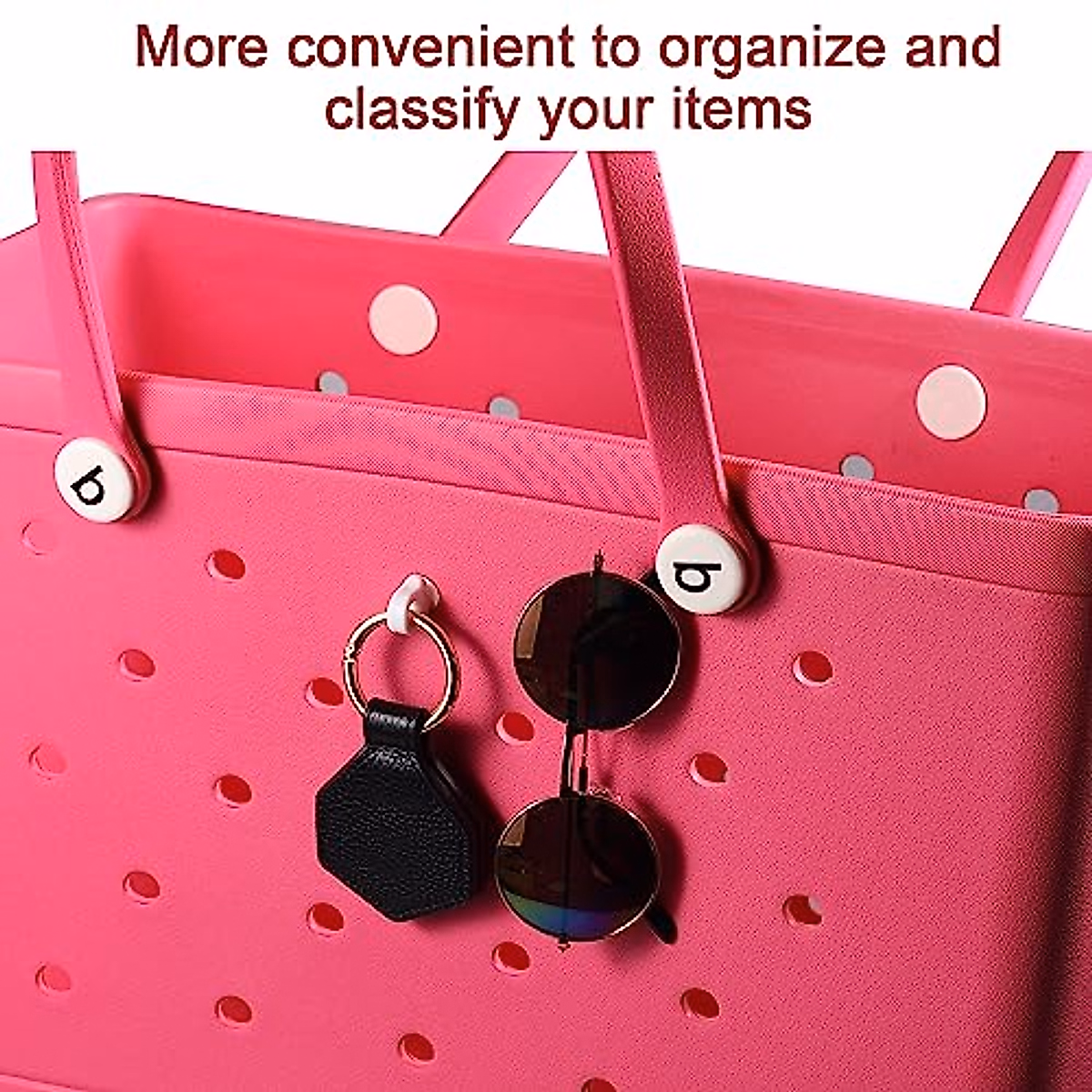 3pcs Keychain Hanger for Bogg Bag, Plastic Hooks Compatible with Bogg Bag Accessories for Bogg Bags Suitable for Charms Tassel Keychains (White)