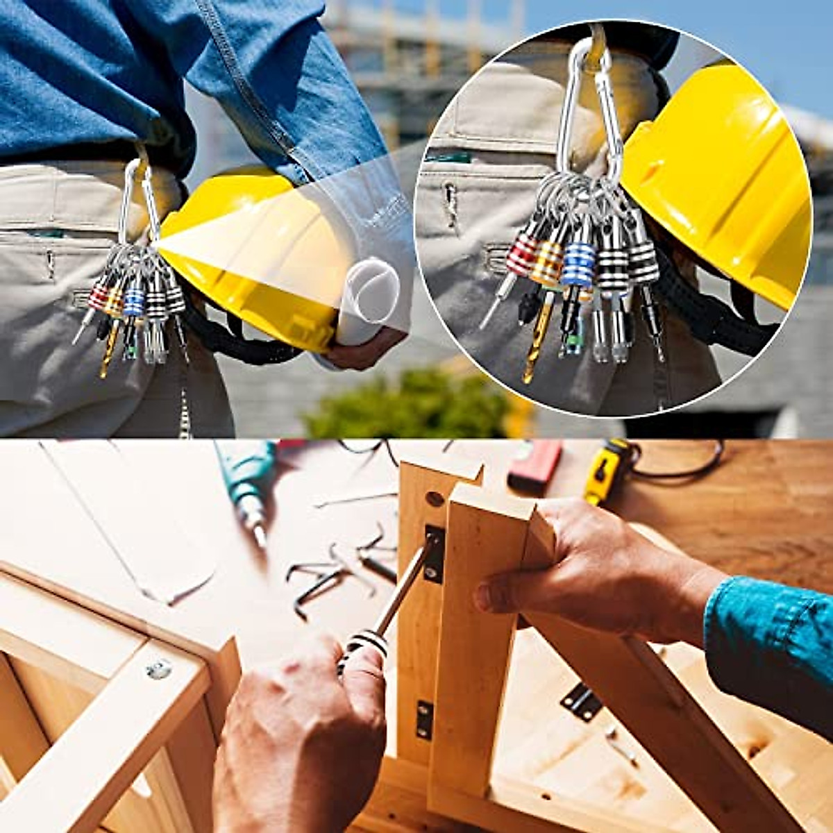 10PCS 1/4 inch Hex Shank Screwdriver Bits + Universal Socket Grip Tool Gifts for Men