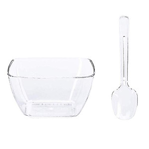 Kingrol 100 Ct Mini Dessert Cups with Spoons, 2 Ounce Appetizer Cups, Disposable Clear Bowls for Mousse, Puddings, Entrees, Sundaes - Perfect for Parties and Special Occasions