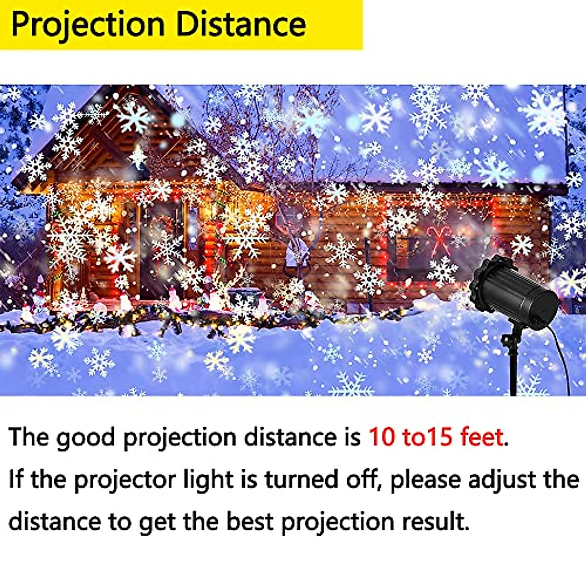 MOSTRUST2022 Newest Christmas Snowflake Projector Lights, Adjustable White Snowflake Projector Spotlights, Waterproof Snowfall Led Projector Outdoor and Indoor Decor, Holiday,Wedding,Garden Patio