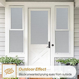 rabbitgoo Frosted Glass Window Film, Privacy Film for Glass Windows Static Cling, Removable Indoor Frosting Clings for Bathroom, Pure, 11.8 x 78.7 inches