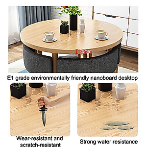 Round Conference Table,Office Table and Chair Set,Small Conference Table for 4,Marble Round Table and Backrest Chair Sets,Living Room Balcony Leisure Table Coffee Shop Bakery 80cm (Size : A5)