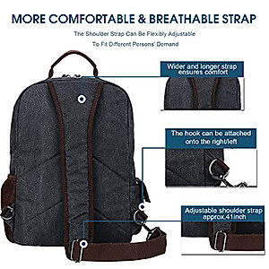 WOWBOX Sling Bag for Men Sling Backpack Laptop Messenger Bag Fit 15.6"