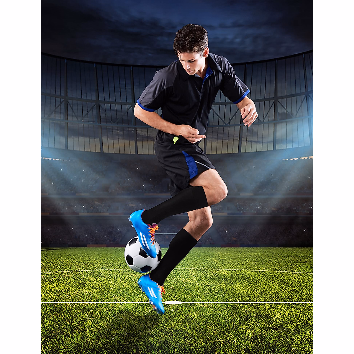 FITRELL 2/3 Pack Soccer Socks For Youth Kids Adult Baseball Softball Football Socks For Men Women Boys Girls, Maroon, X-Small