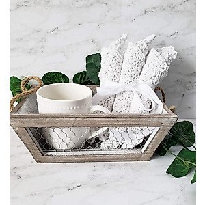 Handmade Cotton Kitchen Dish Cloths White Set of 3 Eco Friendly Wash Cloths Crochet Dishcloths
