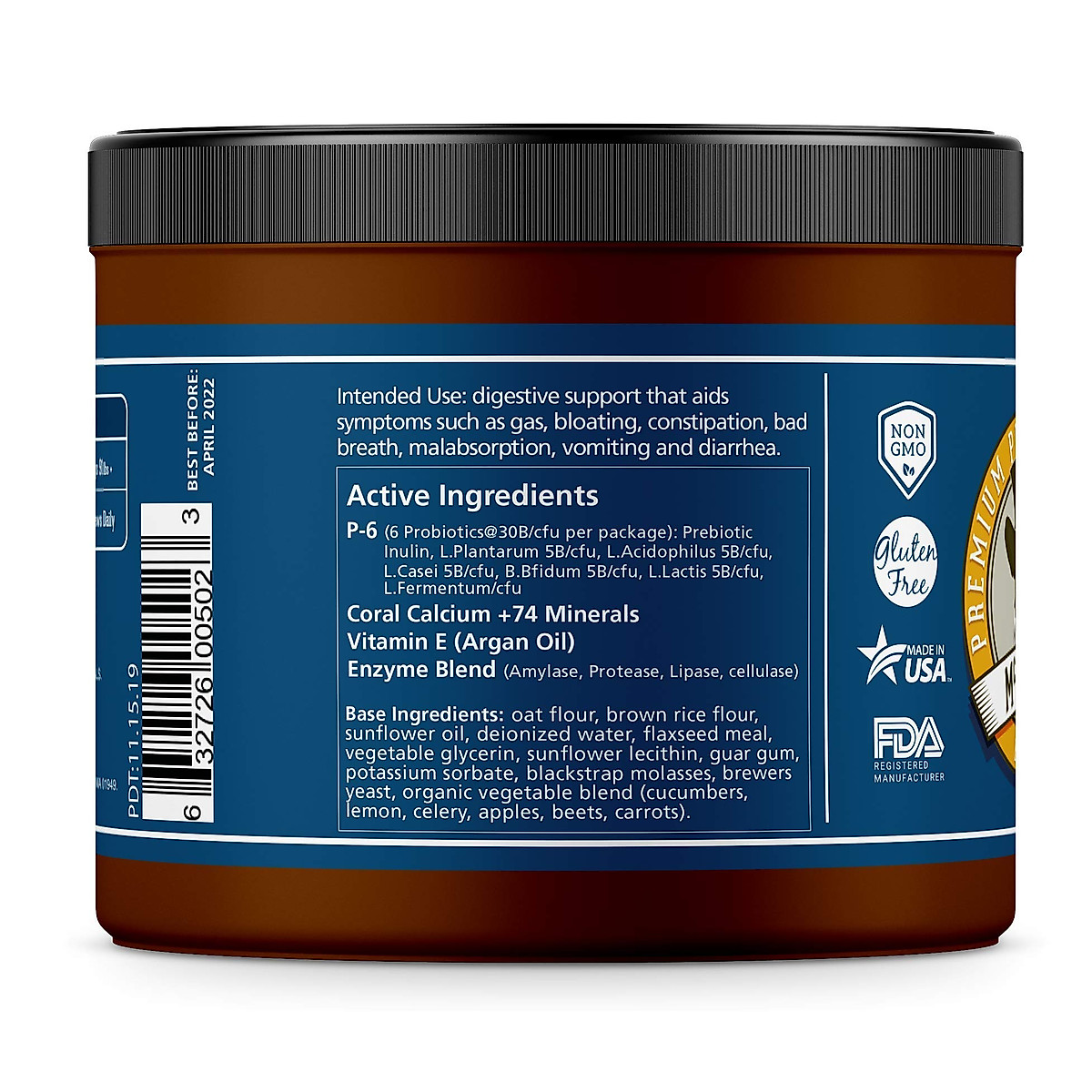 Mcgrupps Probiotic Chews for Dogs - with Natural Digestive Enzymes + Prebiotics - for Diarrhea & Upset Stomach Relief + Gas & Constipation - Allergy & Immune + Hot Spots - Made in The USA - 130 Ct