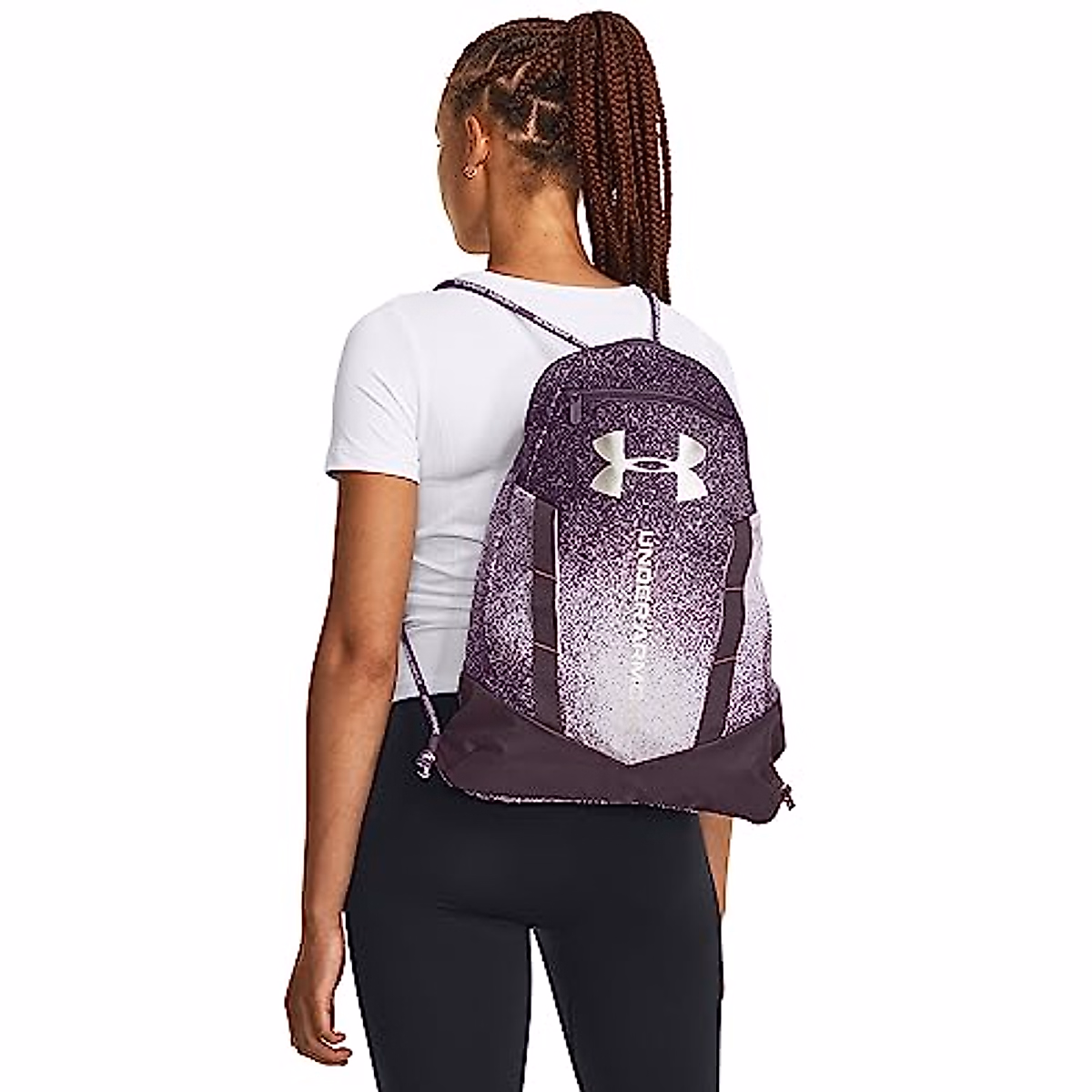 Under Armour Unisex-Adult Undeniable Sackpack, (550) Violet Gray/Parisian Purple/Metallic Champagne Gold, One Size Fits Most