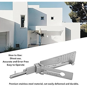 Stainless Steel 𝗠𝗮𝘀𝘁𝗲𝗿 𝗞ē𝘆 𝗗𝗲𝗰𝗼𝗱ē𝗿, 2-in-1 𝗠𝗮𝘀𝘁𝗲𝗿 𝗞ē𝘆 Decoder, 𝗠𝗮𝘀𝘁𝗲𝗿 𝗞ē𝘆 Decoder L-o-c-k - 𝗣𝗶𝗰𝗸𝗶𝗻𝗴 Kit Tool- SS001- SS002 (SS002 Pro)