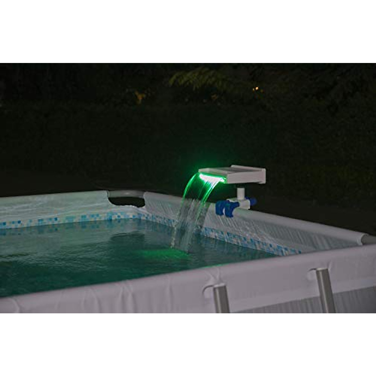 Bestway 58619 Flowclear Soothing Waterfall, Above Ground Pool Accessory with LED Lights, Multicolor