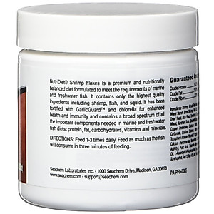 Seachem NutriDiet Shrimp Flakes - Probiotic Fish Food Formula with GarlicGuard 15g/.5oz