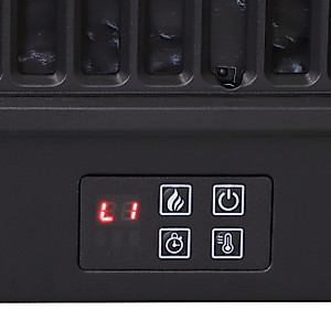 Sunnydaze Heated Log Electric Fireplace Insert Heater - Polypropylene Construction - Great for Existing Fireplaces