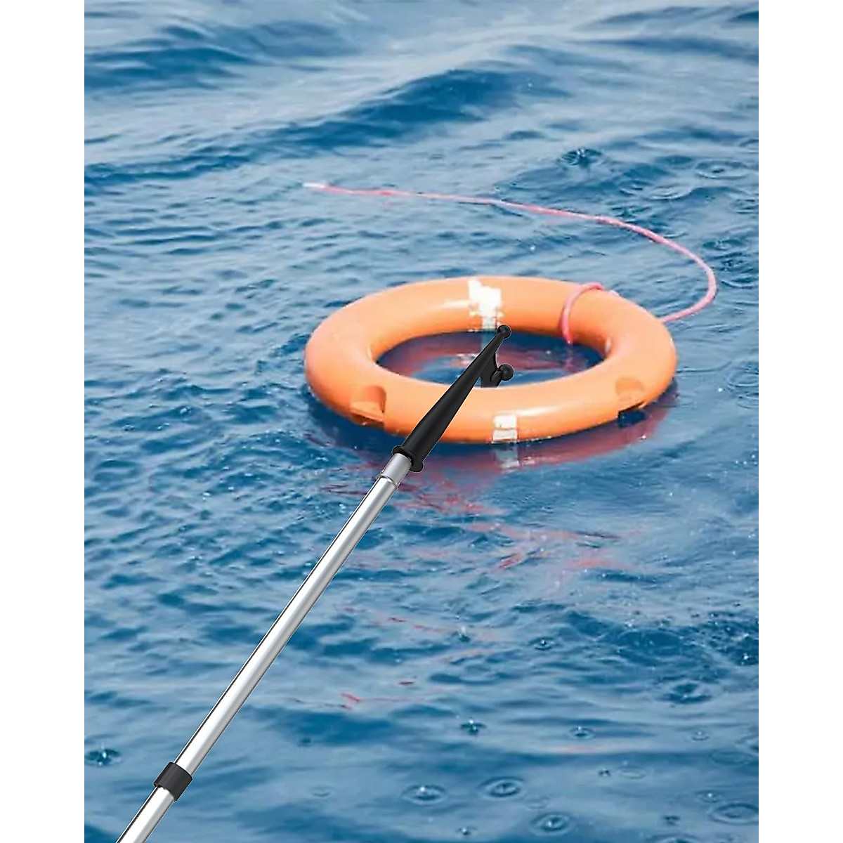 SKGPOLE 26FT Reach Telescopic Extension Pole, 5-19FT Multi-Purpose Extension Pole with Universal Twist-on Metal Tip, Sturdy Aluminum Paint Roller Extension Pole for Squeegee, Paint Roller, Duster