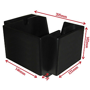 Wooden Classic Black 2 Pocket Napkin Bar Caddy Straw Holder