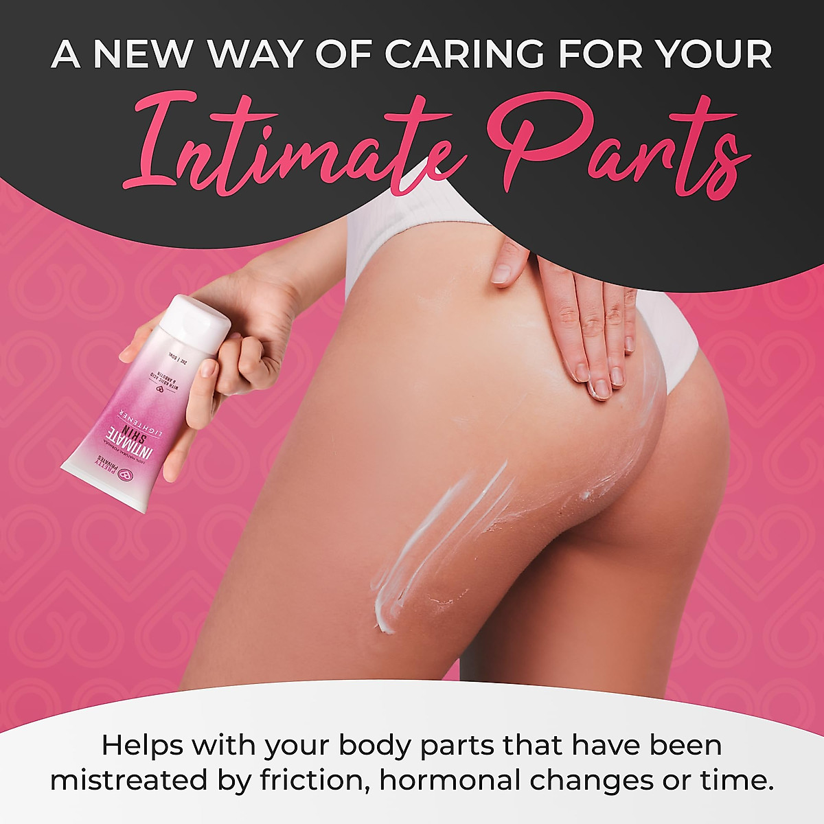 Pretty Privates Intimate Skin Cream Intimate and Sensitive Areas - Natural Dark Spot Corrector for Private Parts, Underarm, Elbow, Knees - Kojic Acid + Niacinamide + Arbutin (2oz)