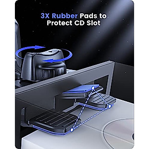 OQTIQ Hexagon Magnetic Wireless Charging Car Mount CD Phone Holder Compatible with Magsafe iPhone 14 13/Pro/Pro Max/Mini(QC 3.0 Car Charger & 3.3ft Type-C Cable Included)