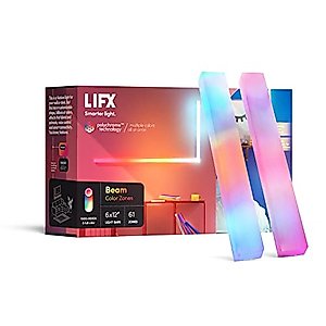 LIFX Beam Smart Light Bar 6 Piece Kit (L3BEAMKITUS), Multicolor, 1 Count, 33 Watts