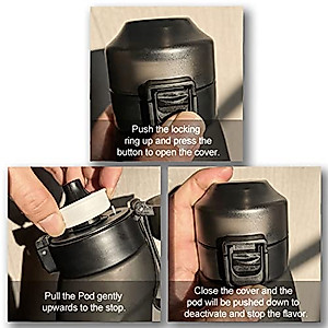 AAOCLO Fruit Fragrance Water Bottle, Water Bottle with Flavor Pods, Fruit Extract Ring with Fruity Smell, 650ml Sport Water Bottles (Peach)