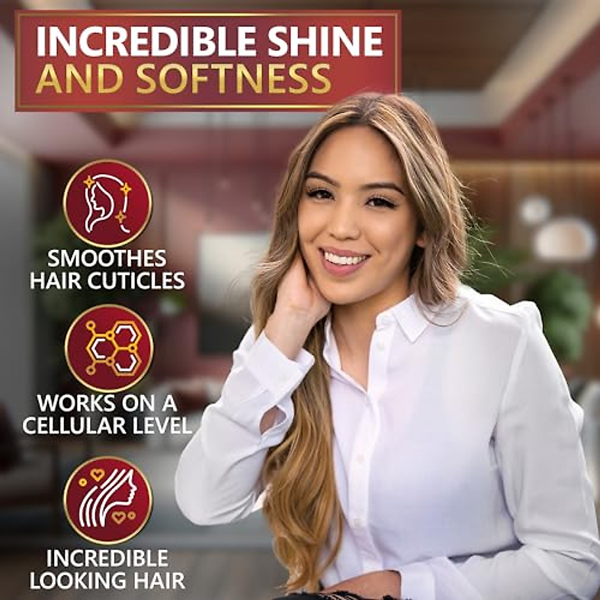 Keratin Shampoo and Conditioner Set with Hyaluronic Acid - Sulfate Free Intense Moisturizing Treatment - For Strengthening Dry and Damaged Hair - For Women and Men - Salon Grade