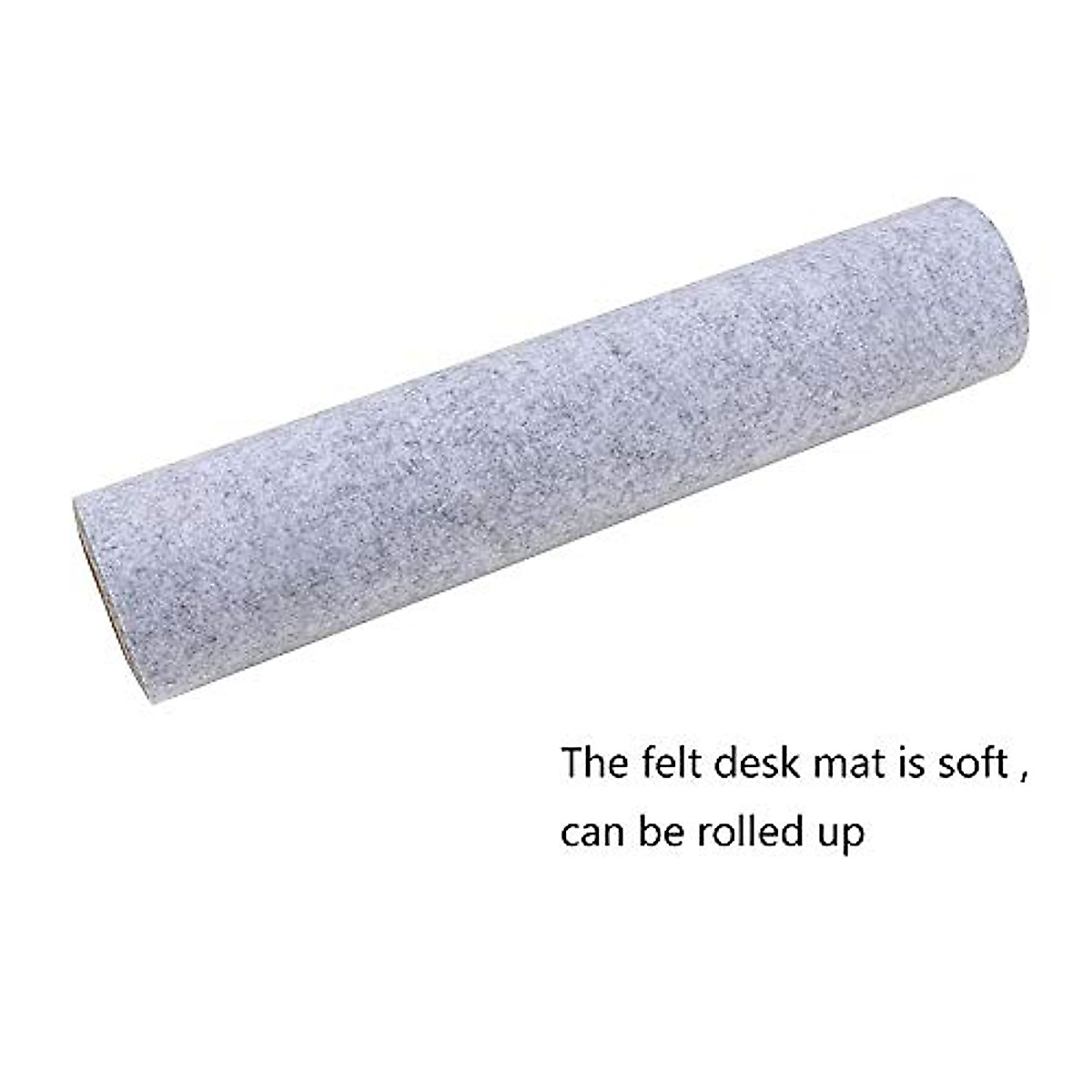 FireBee Extended Gaming Mouse Pad Non-Slip Desk Pad Protector Office Writing Mat Felt Base 0.12 Inch Thick (Light Gray)