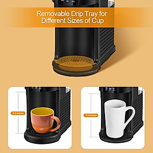 ILAVIE 2 in 1 Single Serve Coffee Maker, 40oz K Cup Coffee Maker for K cup Pods and Ground Coffee, Single Cup Coffee Maker with 5 Brew Sizes Up to 14oz, Compact Design Coffee Machine for Travel
