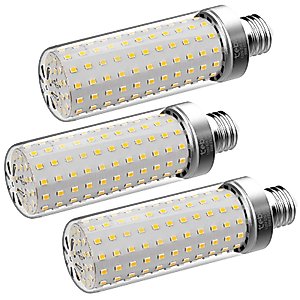 tebio 35W Warm LED Light Bulb 300W Equivalent 3500 Lumen Warm White 3000K, E26/E27 Base Non-dimmable LED Corn Bulbs 3-Pack