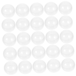 Clear Plastic Hanging Ball 100pcs Transparent Shell Plastic Balls for Baby Mini Gift Boxes Mini Cake Box Gumball Machine for Kids Plastic Decor Vending Machine Stroage Balls Round