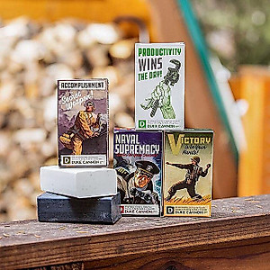 Duke Cannon Supply Co. Big Ass Brick of Soap Bar for Men WWII Collection (Naval Diplomacy, Accomplishment, Victory, Productivity)Variety-Pack- Extra Large, Masculine Scents, 10 oz (Variety 4 Pack)