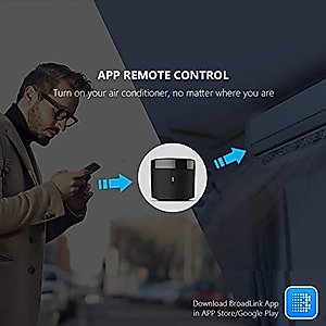 BroadLink RM4 Mini IR Universal Remote Control, Smart Home Automation Wi-Fi Infrared Blaster for TV Air Conditioner STB Audio, Works with Alexa, Google Home, IFTTT