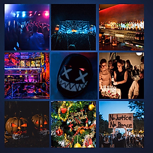 Depointer Life Led Mask with Bluetooth-compatible App Controlled, Customizable Shining Mask