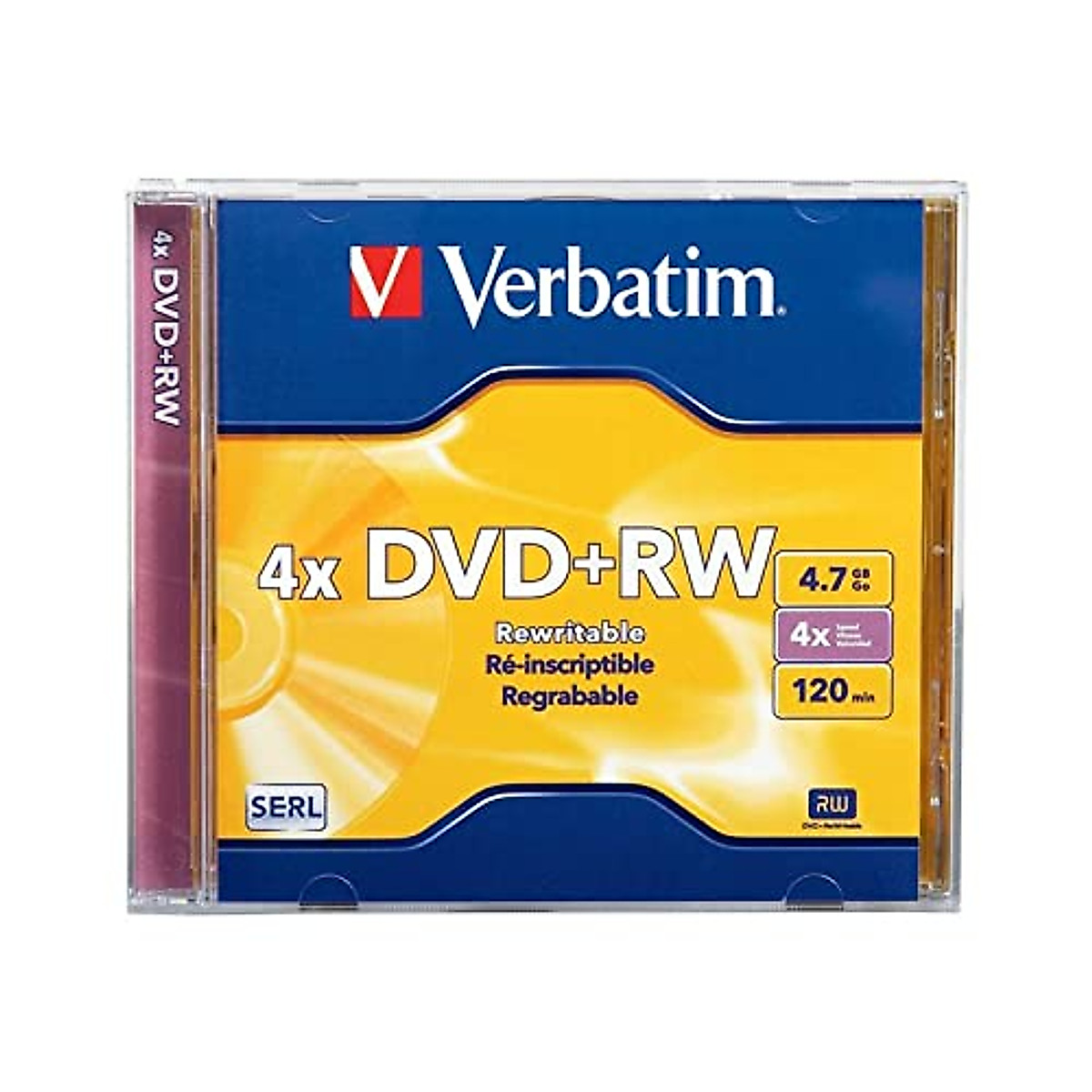 The Great Verbatim DVD+RW, 94520, 4.7GB, 4X, Branded, Jewel Case, TAA - 94520