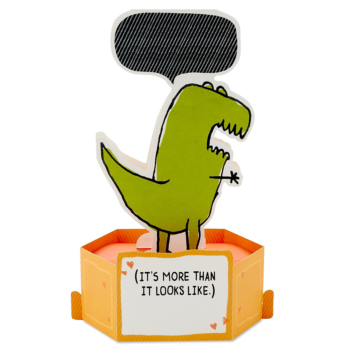 Hallmark Funny Pop Up Birthday Card (Dinosaur T-Rex) Paper Wonder Shoebox 3D Card