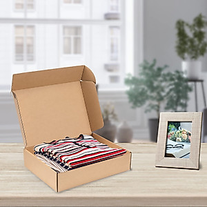 DUZCLI 12x9x4 Shipping Boxes Set of 20, Medium Kraft Corrugated Cardboard Boxes - for Small Business Supplies Packaging, Packing Boxes, Mailer Boxes and Gift Box