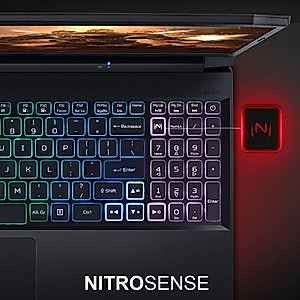 Acer Nitro 5 AN515-45-R21A Gaming Laptop, AMD Ryzen 5 5600H Hexa-Core Processor | NVIDIA GeForce RTX 3060 GPU | 15.6" FHD 144Hz IPS Display | 16GB DDR4 | 512GB NVMe SSD | WiFi 6 | RGB Keyboard