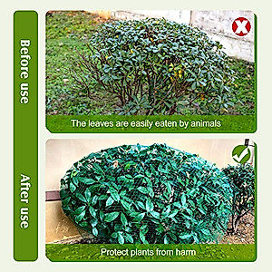 6 Pcs Deer Netting up to 2.5-3' Tall, Bird Netting for Garden Protect Plants Fruit Trees, Reusable Plastic Trellis Netting Fencing with 10 Cord Locks 2 Ropes to Repel Deer Poultry from Tree Shrub