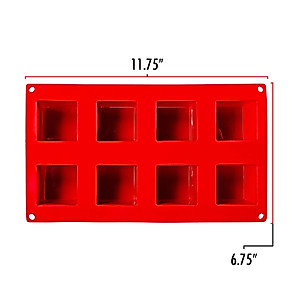 Fat Daddio's SMF-040 Silicone Bakeware 8-Cavity Heart (3 oz)