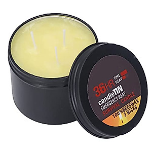 3 Wick 36 Hour Emergency Candle, Long Lasting Survival Candle with Natural Aroma Slow Burn Beeswax Wax Camping Candle Scented Candle for Emergency, Camping, Hiking, Essential Supplies