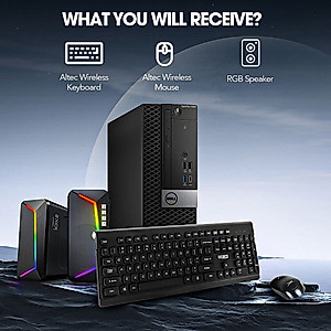 Dell OptiPlex 7050 Desktop Computers PC i7-6700 3.4GHz, 16GB Ram 512GB M.2 NVMe SSD+2TB HDD, AX200 Built-in WiFi 6,Bluetooth 5.2,HDMI, Dual Monitor Support, RBG Speaker,Windows 10 Pro (Renewed)