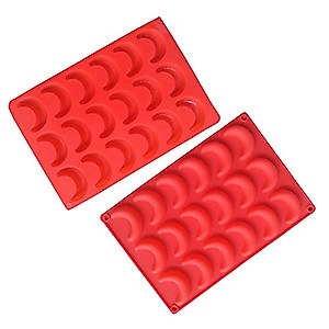 2Pcs Silicone Ice Cube Tray Mold Moon Chocolate Moulds Baking Tool Ice Making Mold for Kids Party Soap Mold Jewelry Kit