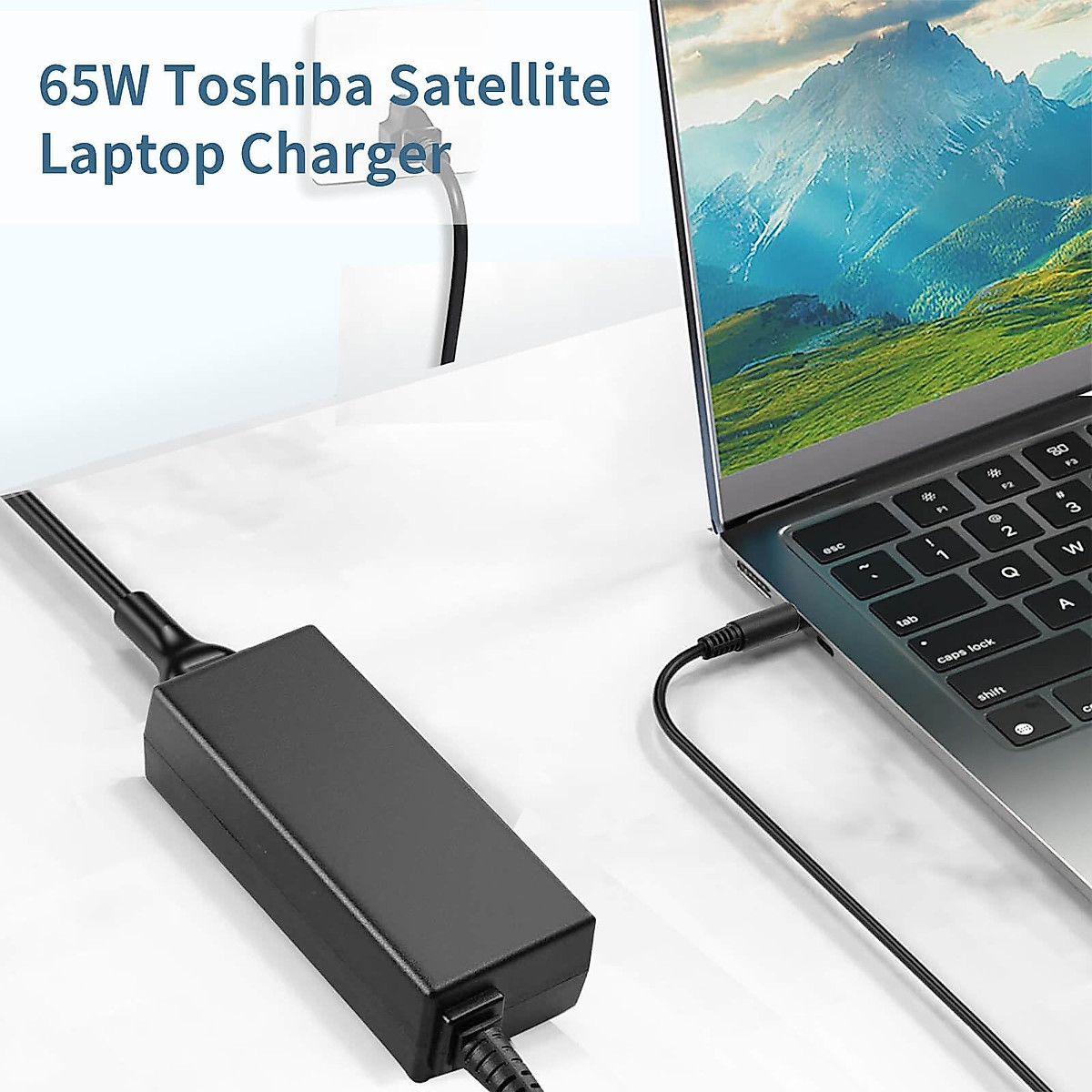 65W 19V 3.42A Laptop Charger for Toshiba Satellite C55 C55D C55T C655 C655D C675 C855 C855D L55 L655 L675 L745 L755 L775D L855 P755 P845T P855 P875 Portege Z30 Z930 Z830 Power Supply Cord