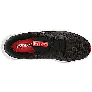 Under Armour Men's Charged Pursuit 3 Twist, (002) Black/Black/Radio Red, 8
