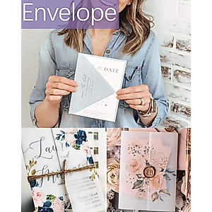 Translucent Vellum Paper, Dowsabel 68LBS 8.5 x 11 inches Printable Vellums for Card Overlays, Invitations Belly Bands, Envelope, Lantern,50 Sheets