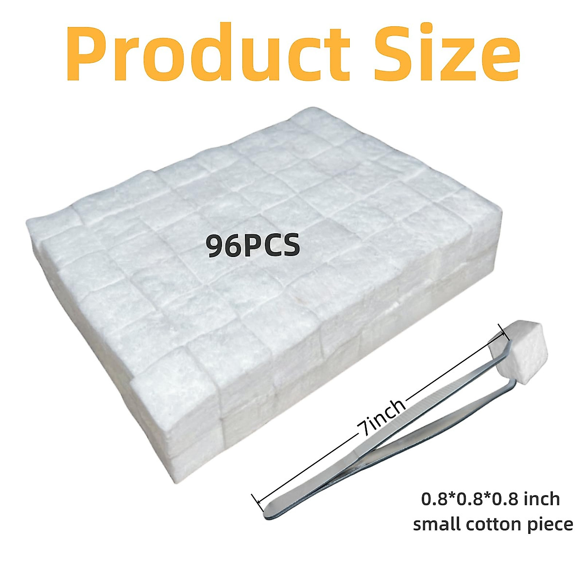 MAFERLIY 96 Pcs Small Ceramic Wool Wick for Tabletop Fire Pit, Suitable for Ethanol Fireplace Fuel，Carbon Felt Wick for Indoor Tabletop Fire Pit Bioethanol Fuel