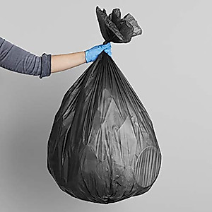 AmazonCommercial 33 Gallon Trash Bags 33" x 40" - 16 Micron Black High Density Commercial Garbage Bags - 250 Count