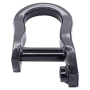 XtremeAmazing 2Pcs Front Bumper Tow Hook Shackles Kit Black