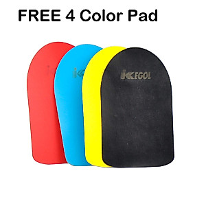 iKKEGOL USB Foot Pedal Switch Gaming, Black Metal Single HID Action Programmable Digital Hand Control Keyboard Mouse with 3 Color Rubber Mat