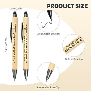 INSADA Bible Inspirational Stylus Pens Bulk Christian Pens with Scripture Great for All Ages Office and School Also Makes Great Gifts （10 Count）