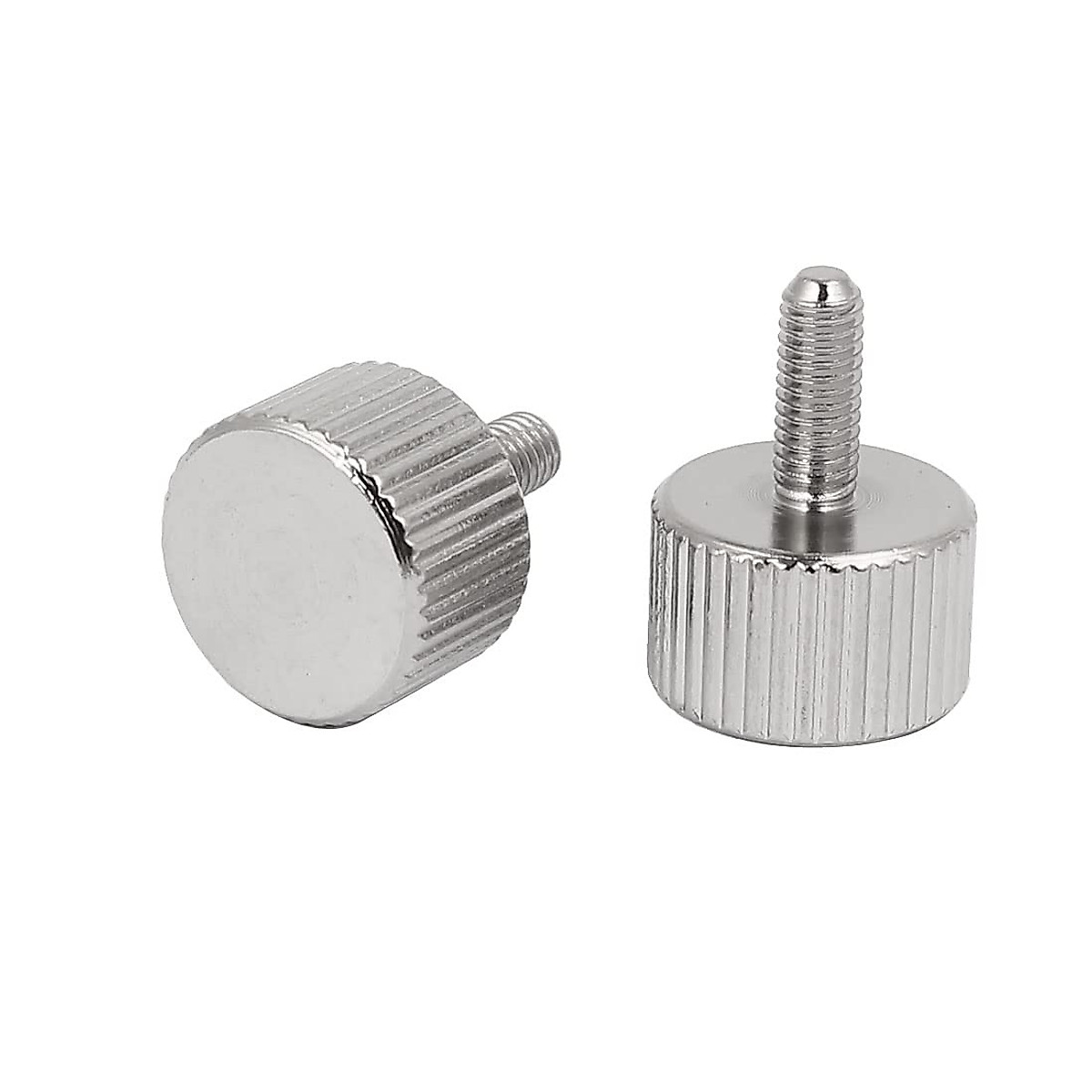 uxcell M3x8mm Nickel Plated Flat Head Knurled Thumb Screw 10pcs for Computer PC Case